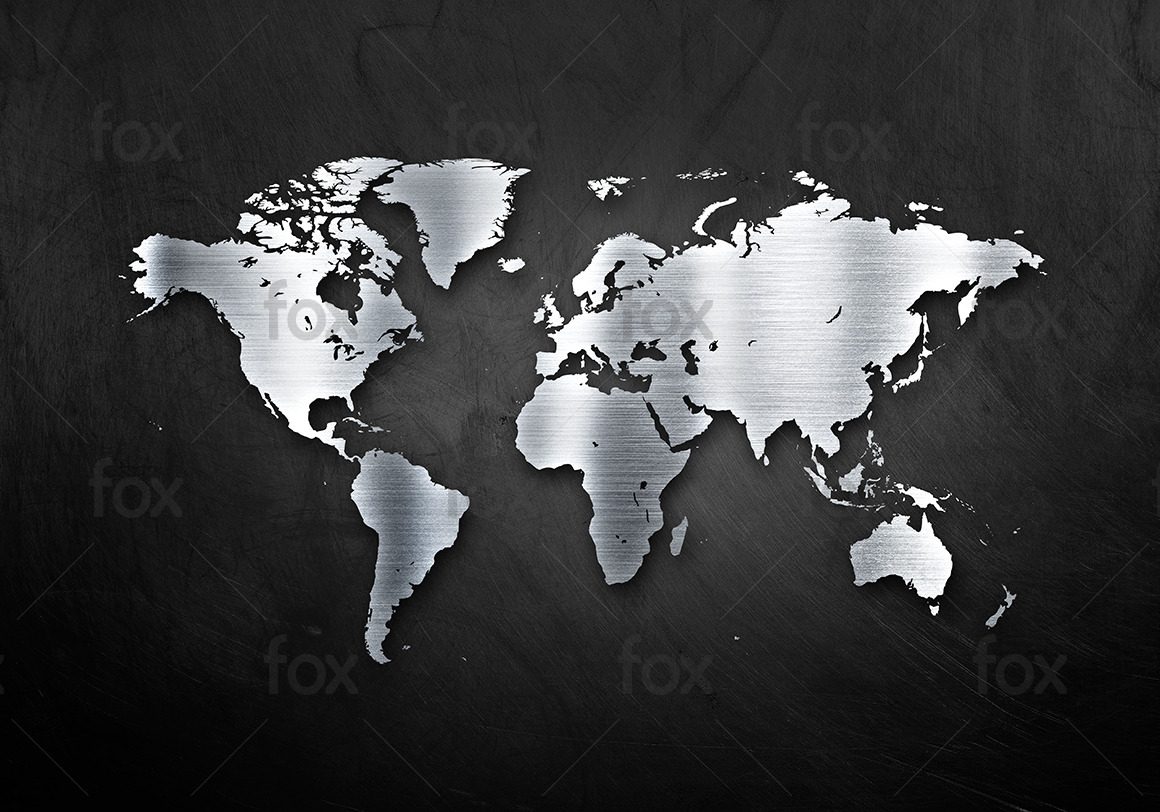 Metal world map, a Texture Graphic by PSDgraphics