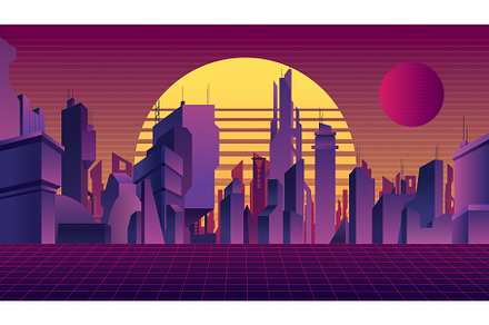 Night City Game Background | Illustrations ~ Creative Market