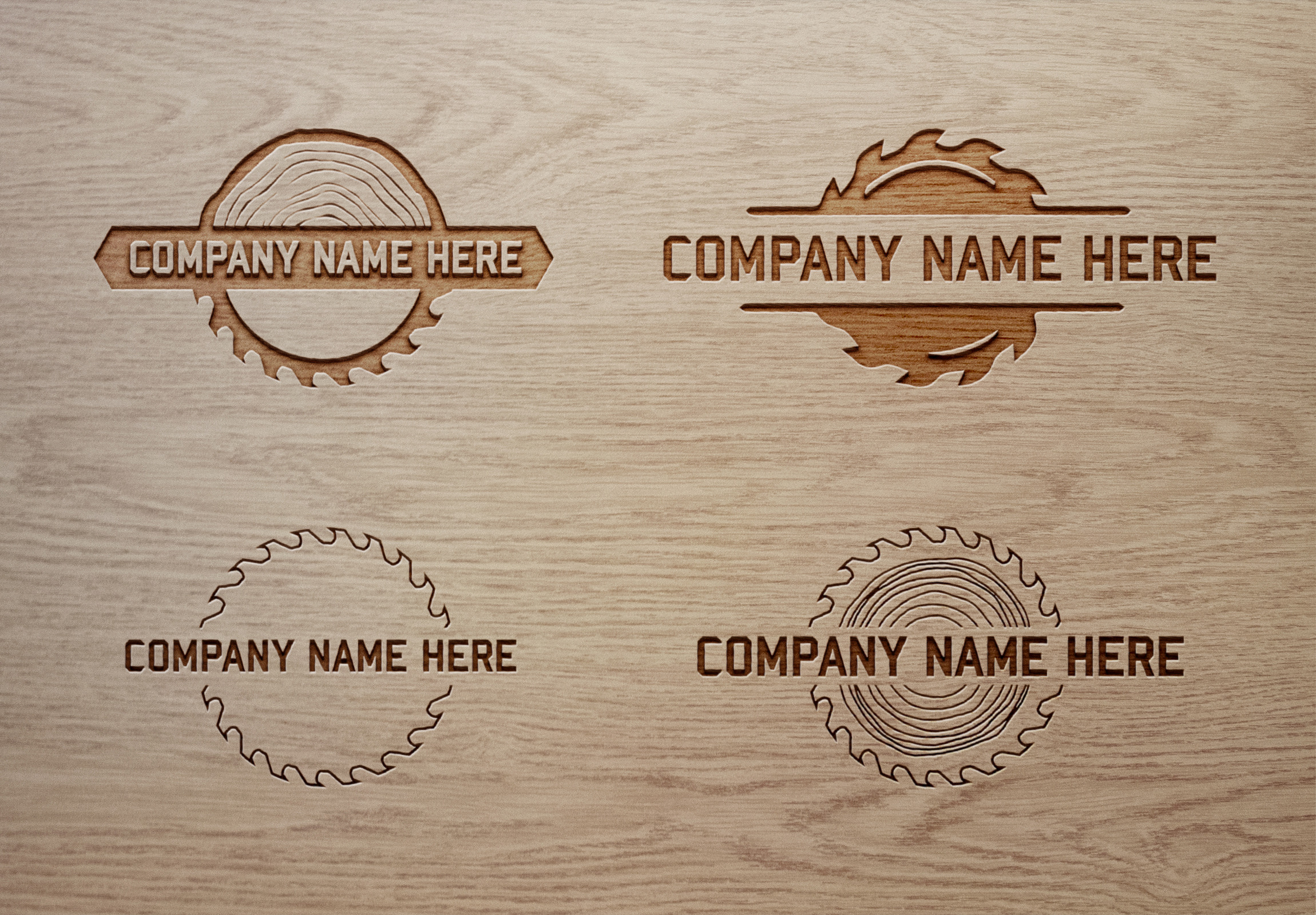 Wood/Saw Logo Bundle. Vector/Mock-Up, a Branding & Logo Template by ...