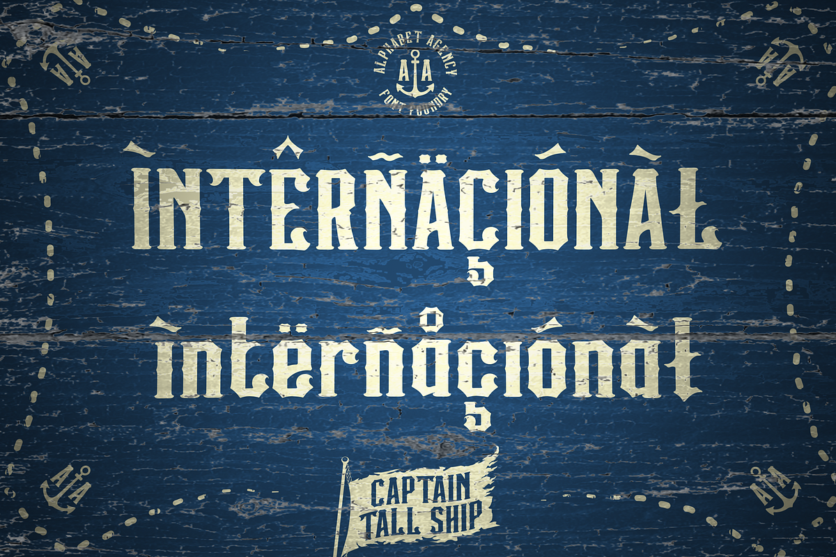 Captain Tall Shipwreck Font Duo