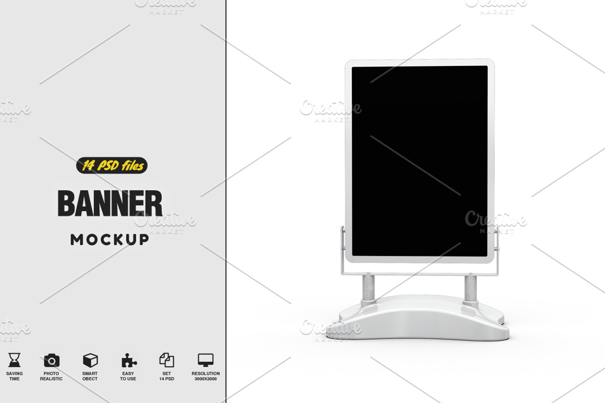 Banner Mockup, an Advertising Mockup by PixelMockup