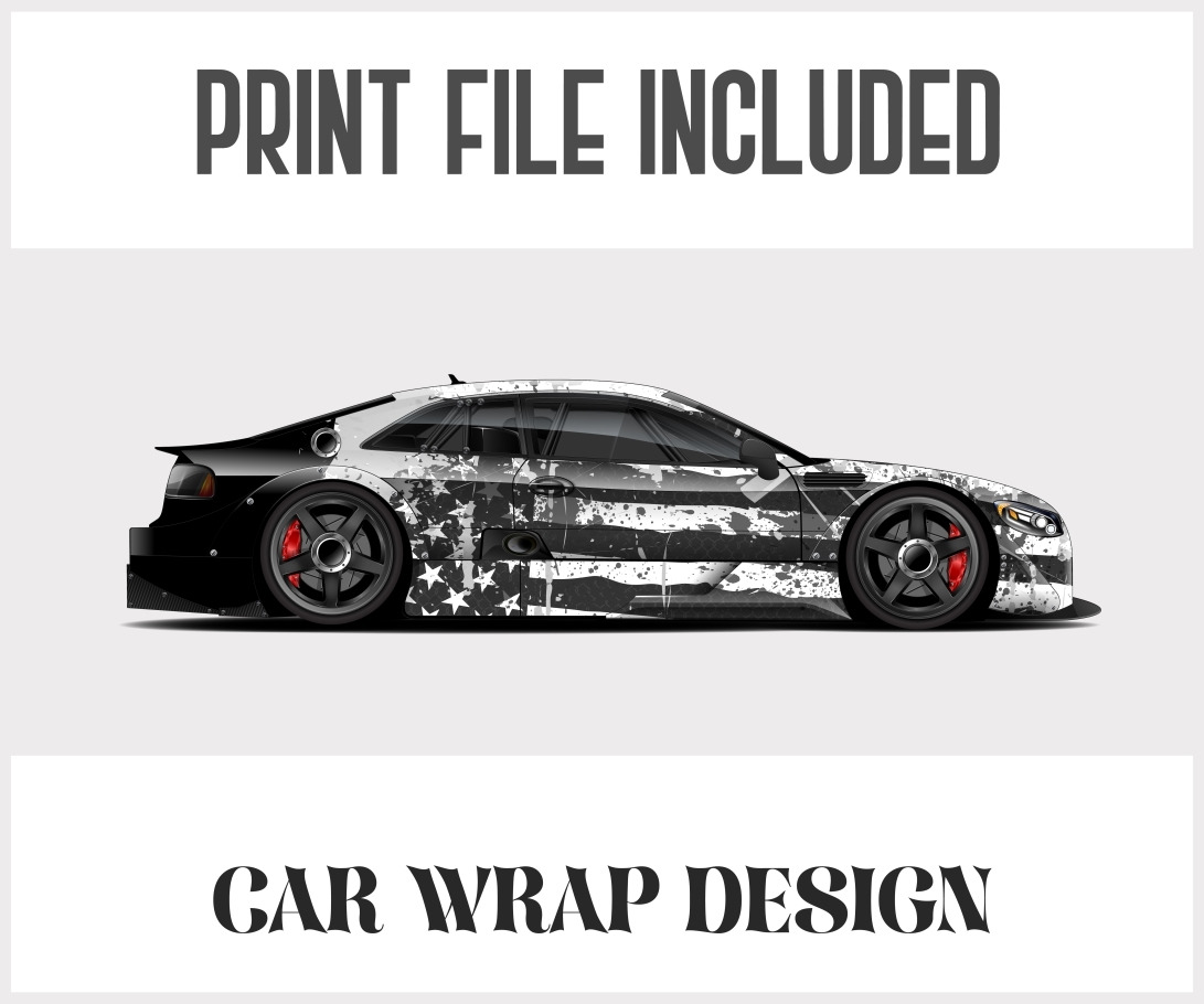car livery vector design for vehicle, a Texture Illustration by Car ...