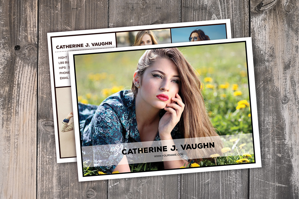 Modeling Comp Card V18, a Card Template by Madhabi Studio