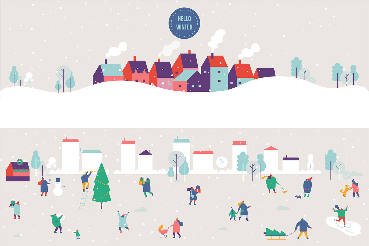 Winter holidays vector set, a Decorative Illustration by Vector_Art