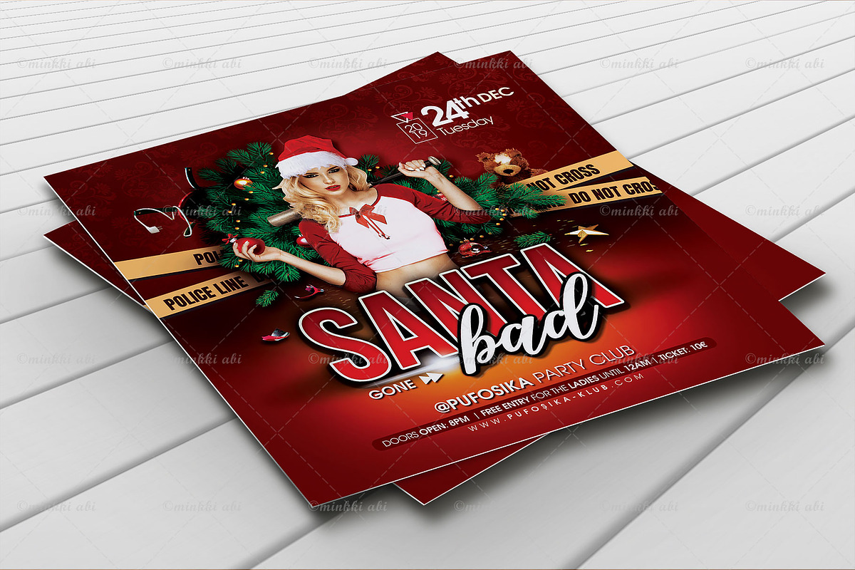 Bad Santa Flyer, a Flyer Template by Minkki Shop