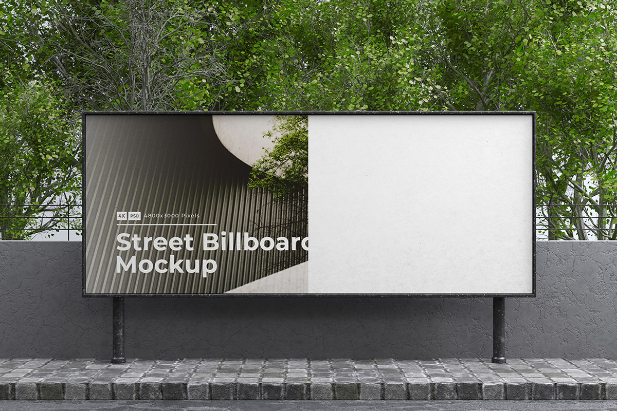 Street Billboard Mockups, an Advertising Mockup by Modaldesain