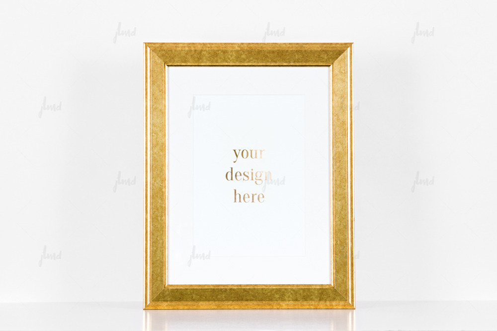 Vintage golden frame, a Print Template by JustLikeMyDesktop