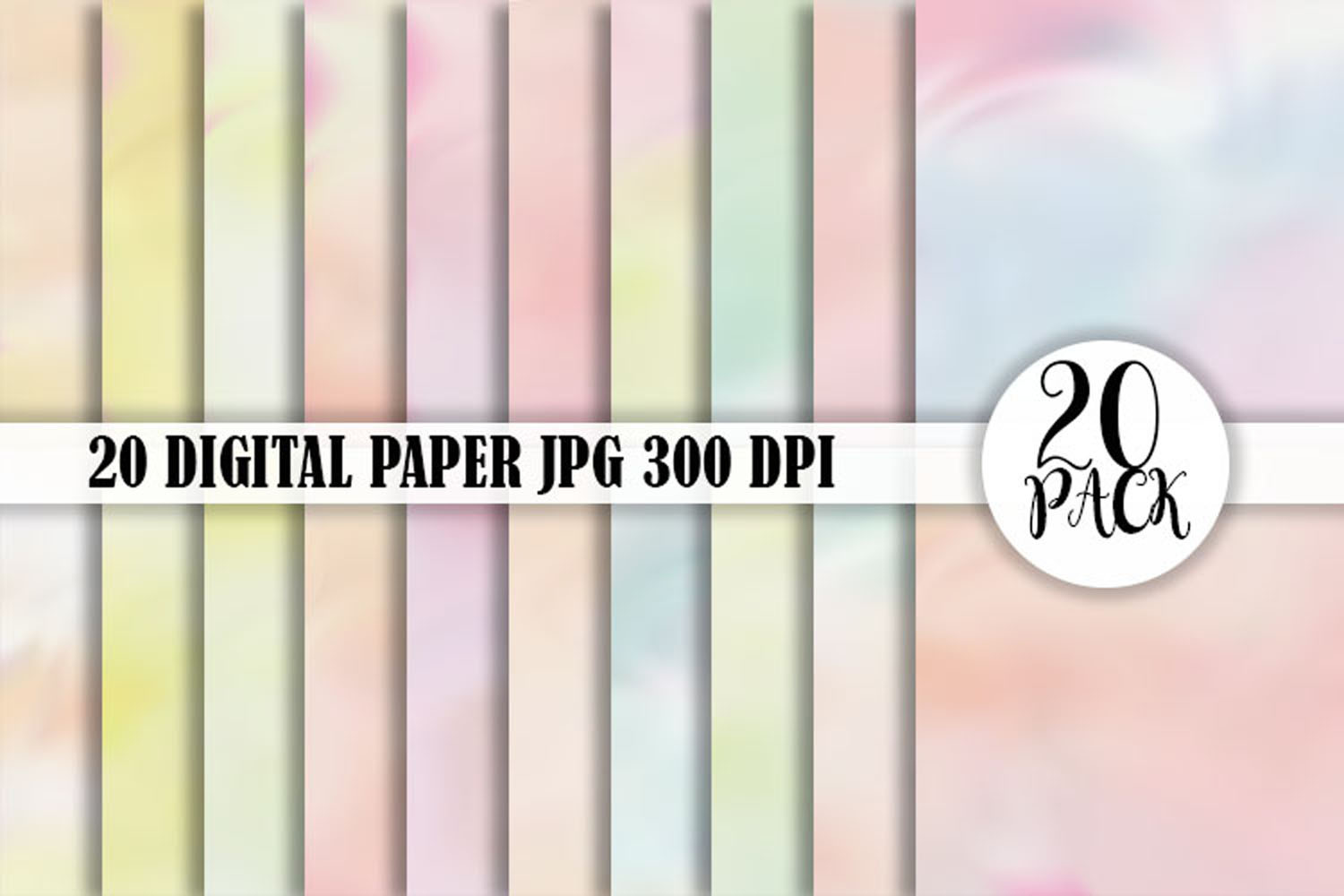 Digital paper Wave pastel color, a Texture Graphic by Artnoy