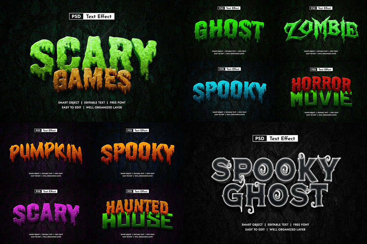 Set of Horror Text Effect Vol 2