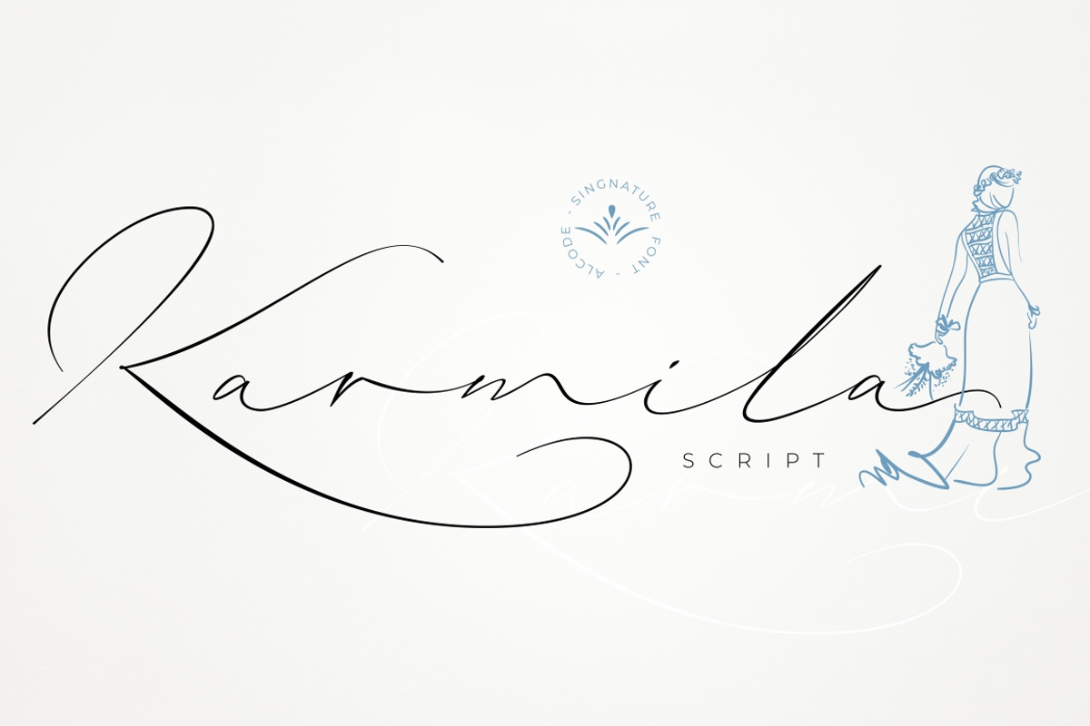 Karmila Script, a Script Font by Alcode