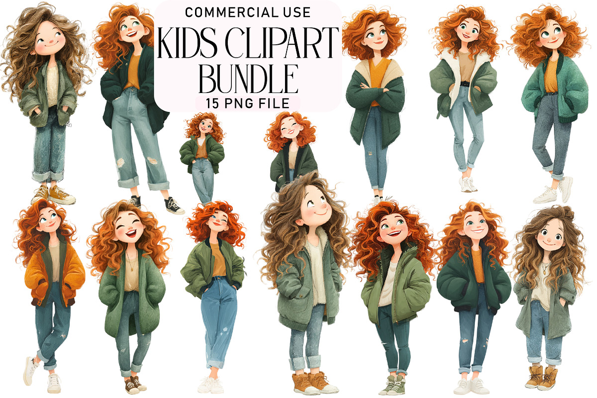 Kids Clipart Bundle, an Illustration by Daily.Designs