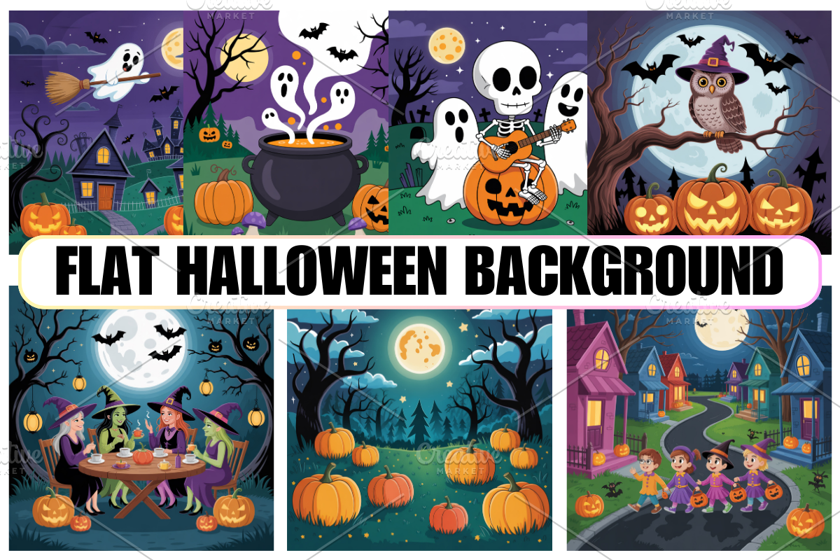Halloween Digital Background, a Background Graphic by Design Haven ...