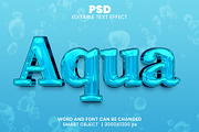 Aqua 3d Editable Psd Text Effect, a Layer Style Add-On by bdrobin