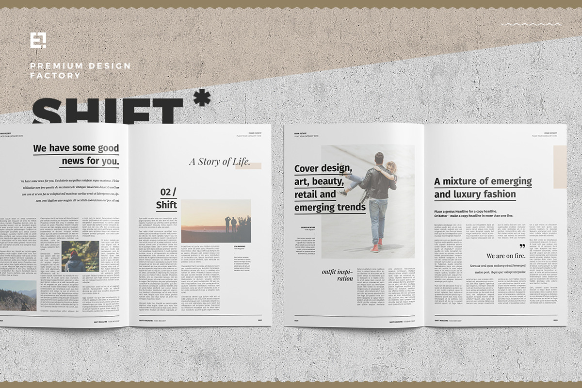 Shift Magazine, a Magazine Template by Egotype