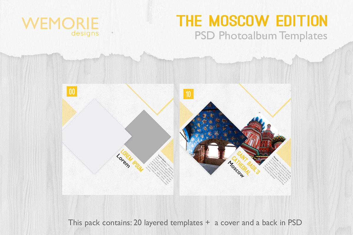 Square Photoalbum Template Travel, a Magazine Template by Wemorie Designs