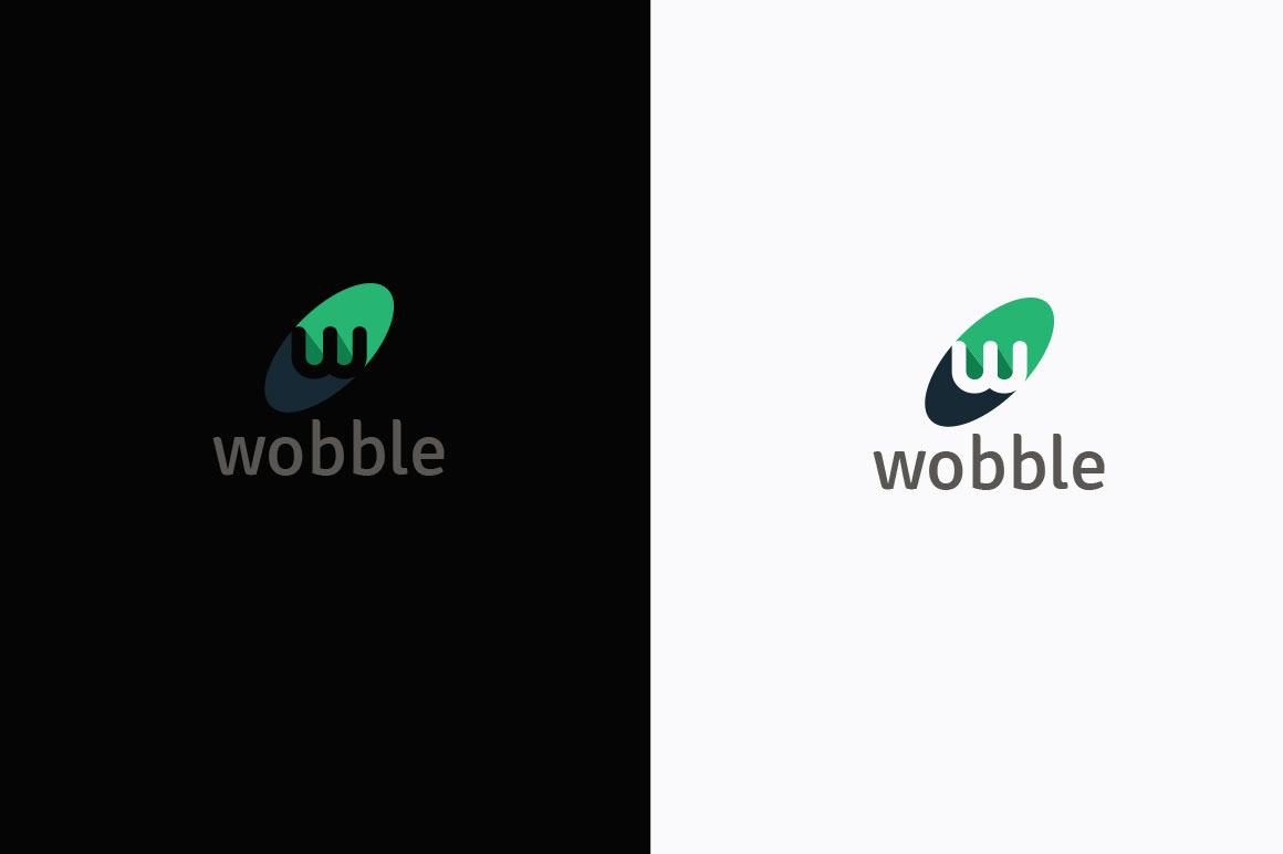 Wobble w logo, a Branding & Logo Template by legendshop