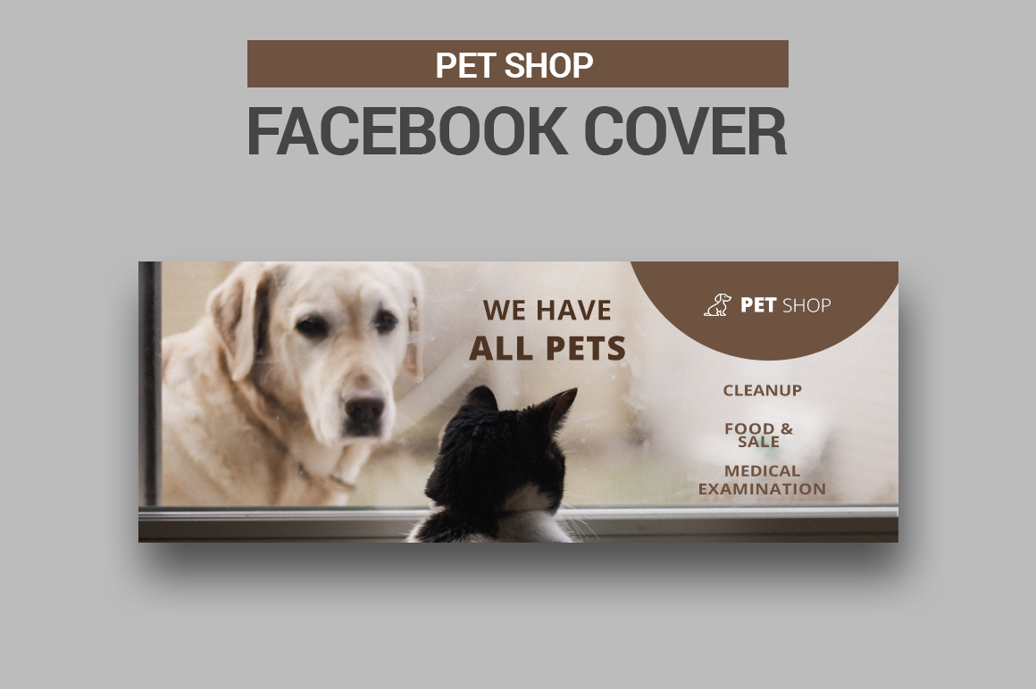Pet Shop Facebook Cover, a Social Media Template by Creatricks