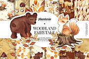 Forest Animals Digital Papers, a Pattern Graphic by Phantasia Design