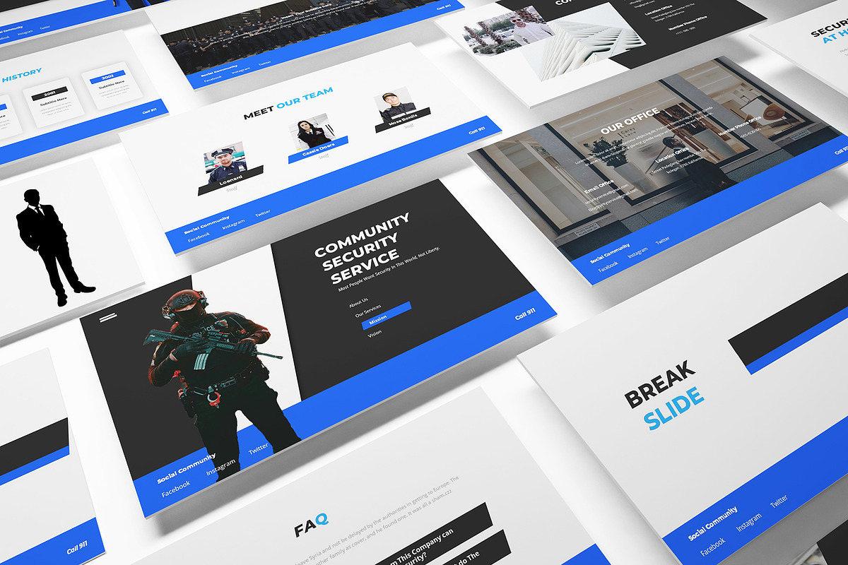 Security Guard Powerpoint Template, a Presentation Template by ...