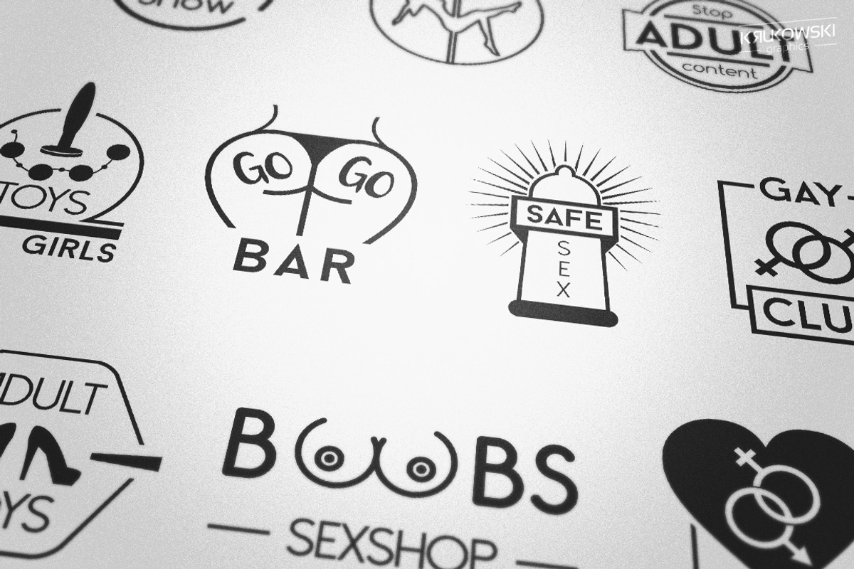 Sexy Adult XXX Badges Logos, a Branding & Logo Template by Krukowski Graphics
