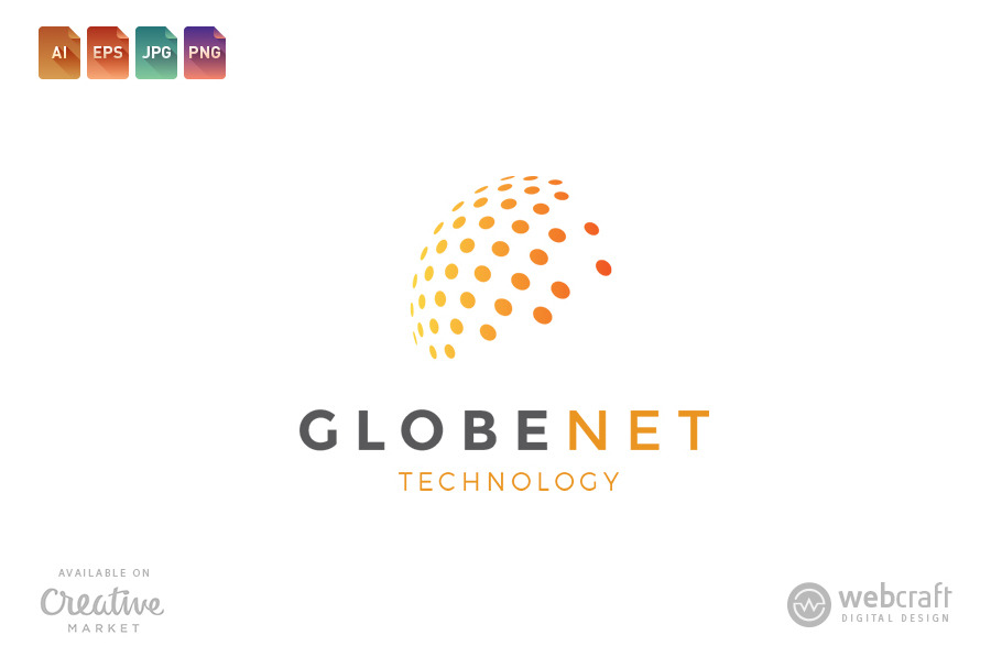 Globe Net Logo Template, a Branding & Logo Template by WebCraft ...