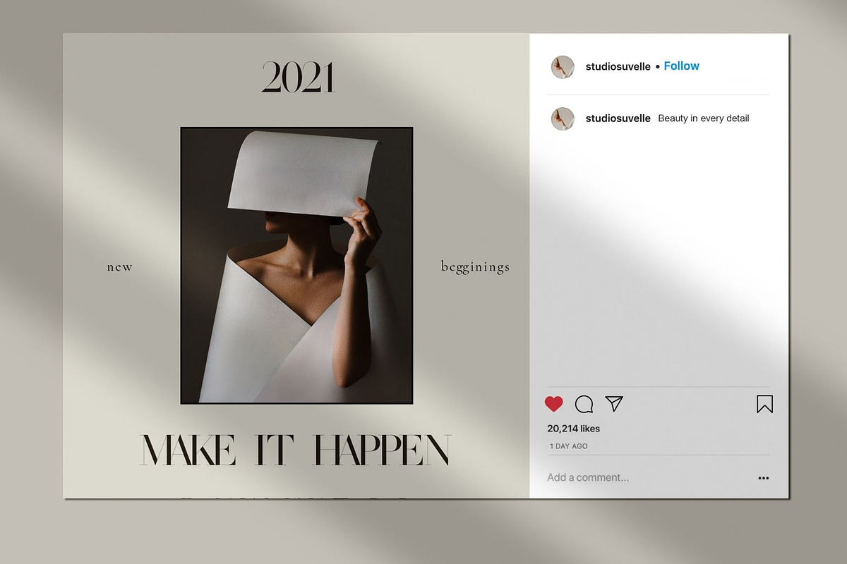 Elegant modern IG templates Canva&PS