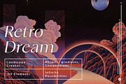 Retro Dream Landscape Creator, an Object Graphic by Freezerondigital