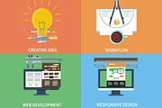 Idea, Design, Web Development, a Technology Illustration by robuart