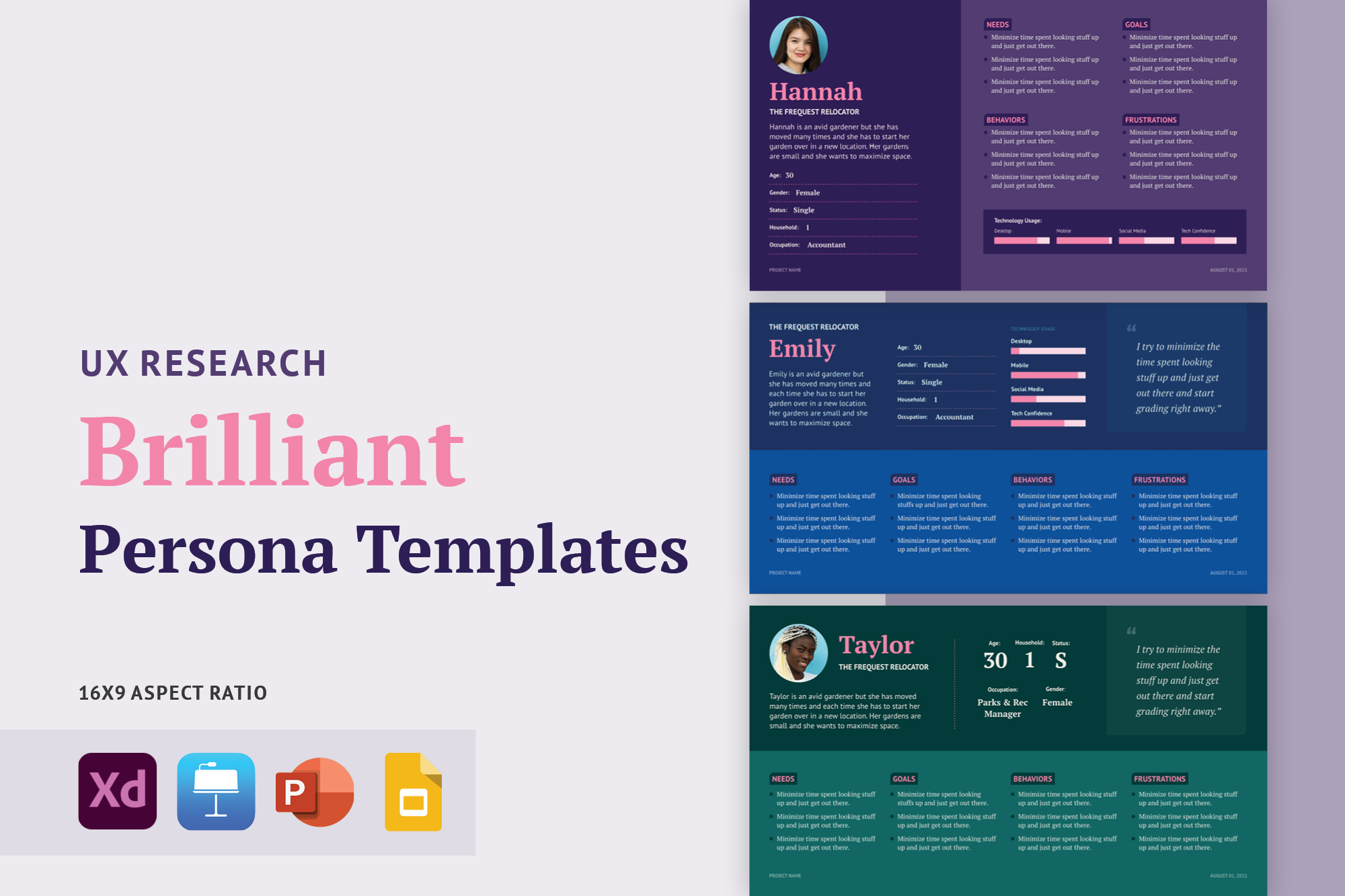 Brilliant Persona Template