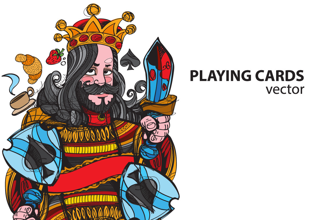 Four kings. Playing cards, an Illustration by It's Time to Designs