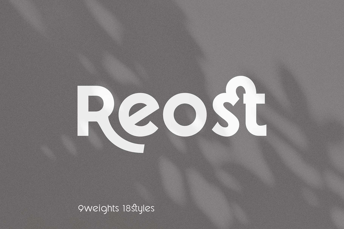 Reost - Stylish Modern Font Family, a Sans Serif Font by Brenners