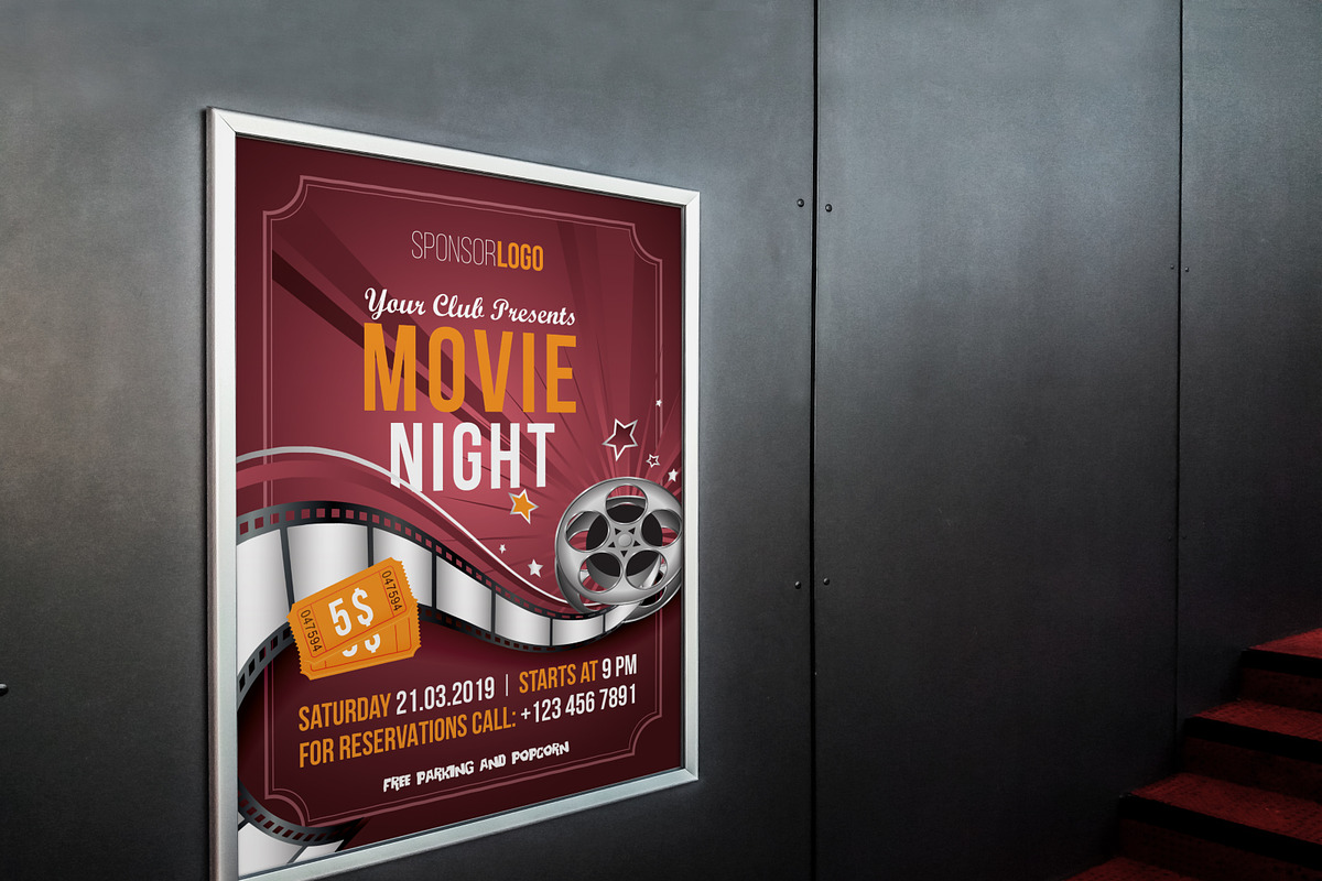 Movie Flyer Poster, a Flyer Template by Curve Design