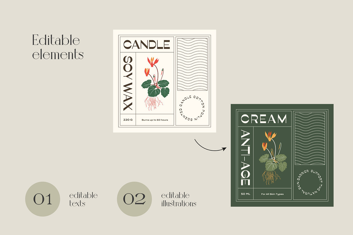 Botanical Label Design Bundle