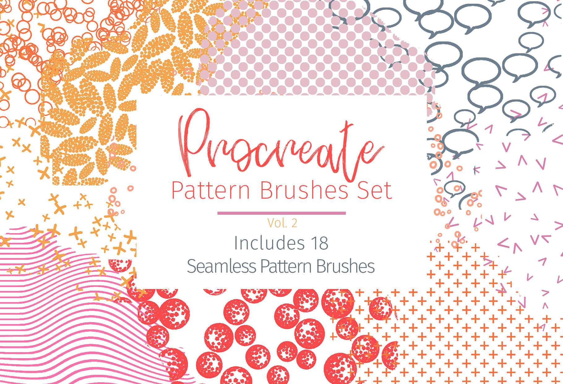 Procreate seamless pattern brushes, a Brush Add-On by STUDIO 17 ...
