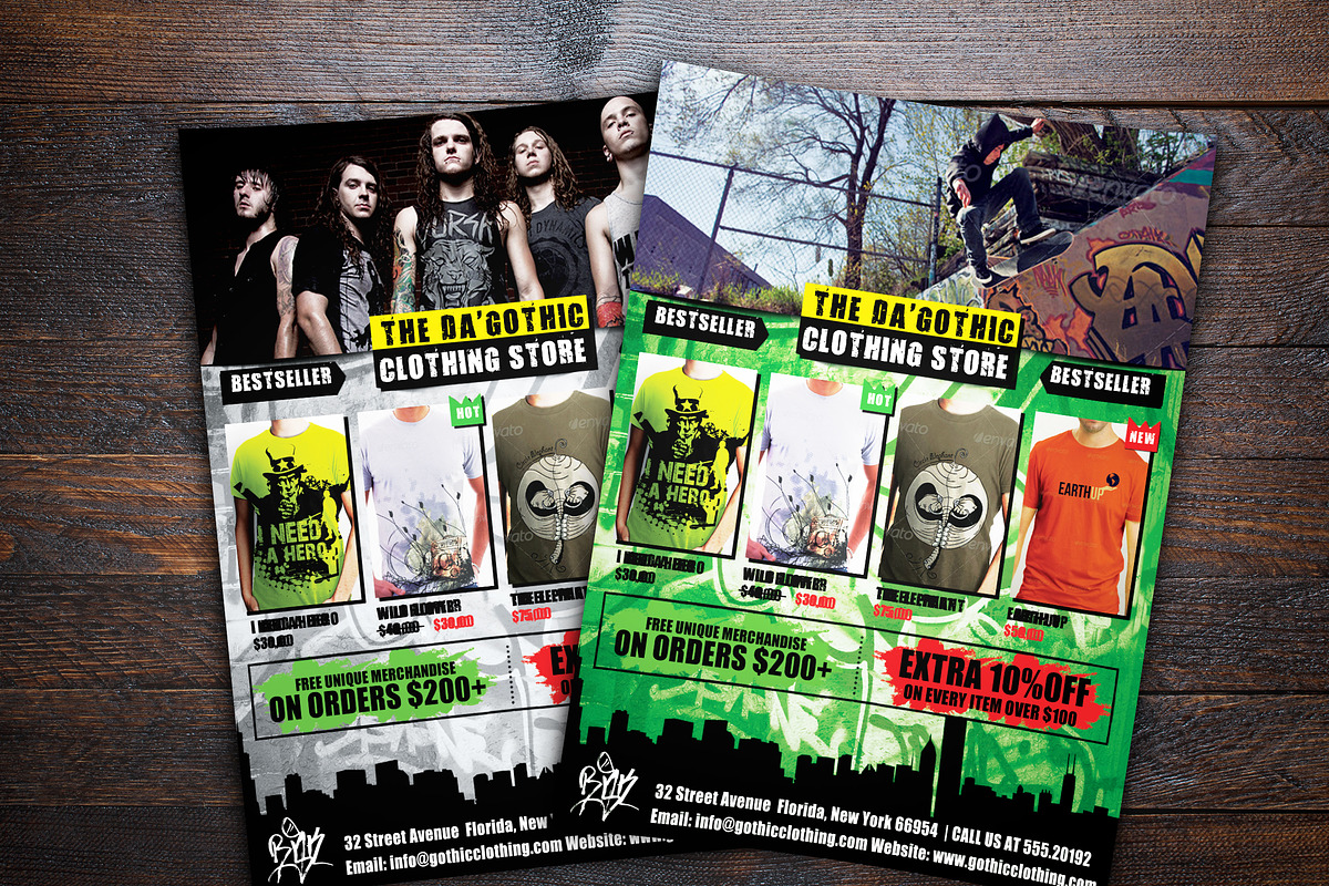 Clothing Store Advertising Flyer, a Flyer Template by Design Addict