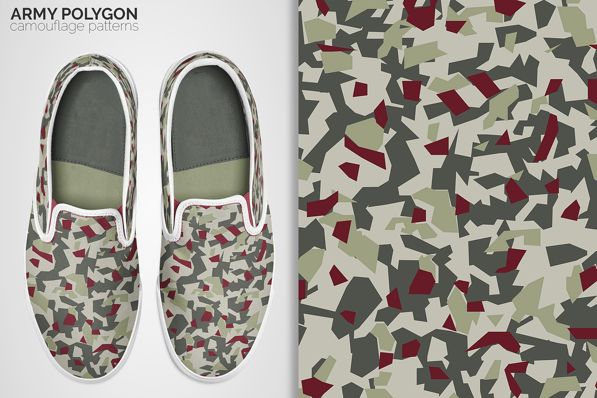 Army Polygon Camouflage Patterns, a Pattern Graphic by 3Y_Design