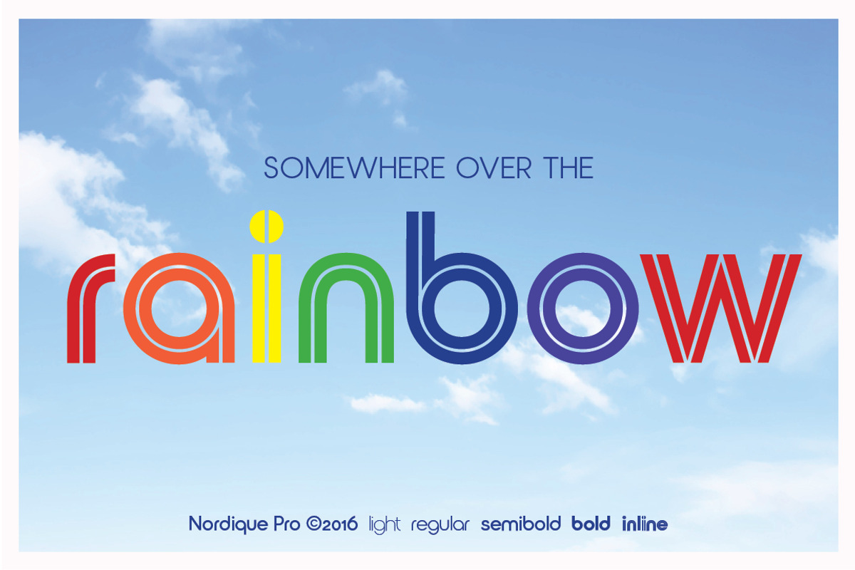 Nordique Pro Inline, a Sans Serif Font by Leksen Design