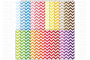 24 Chevron Digital Papers Pack, an Illustration by SA ClipArt