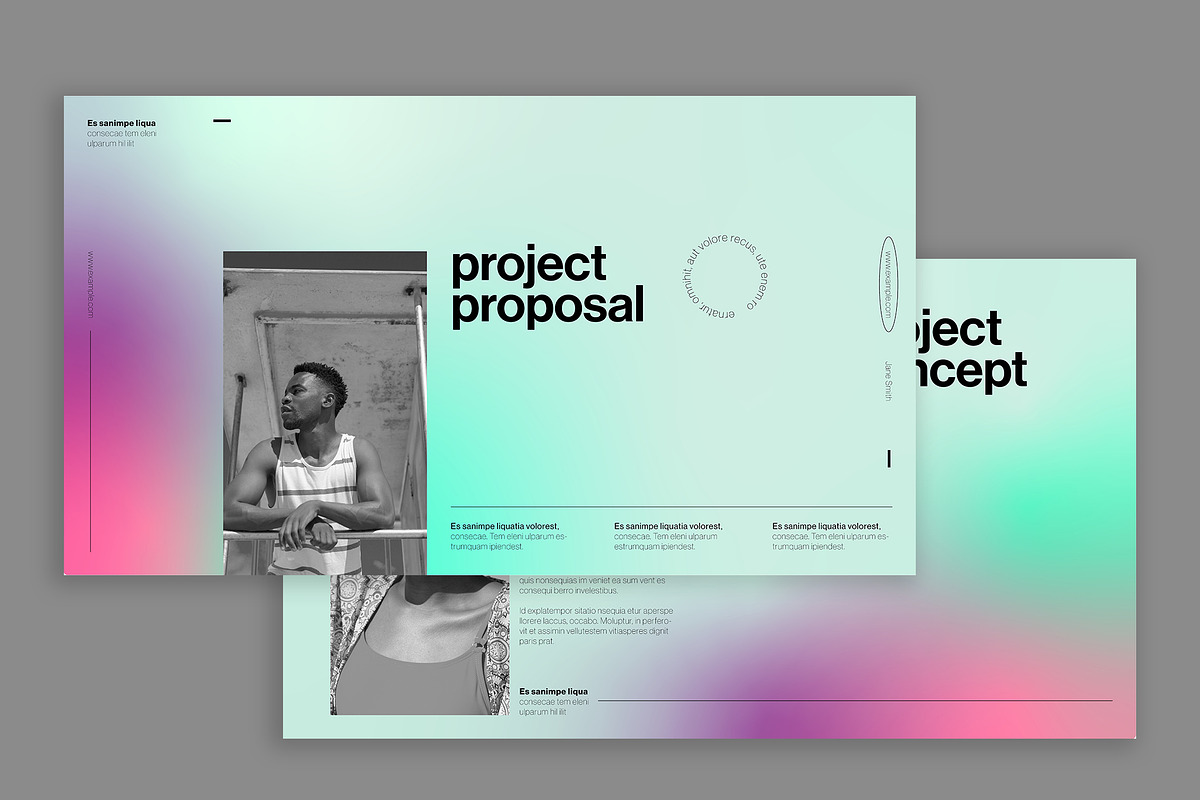 Gradient Pitch Deck Layout, a Presentation Template by wavebreak ...