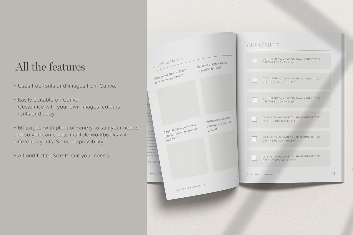 Editable Workbook Template for Canva