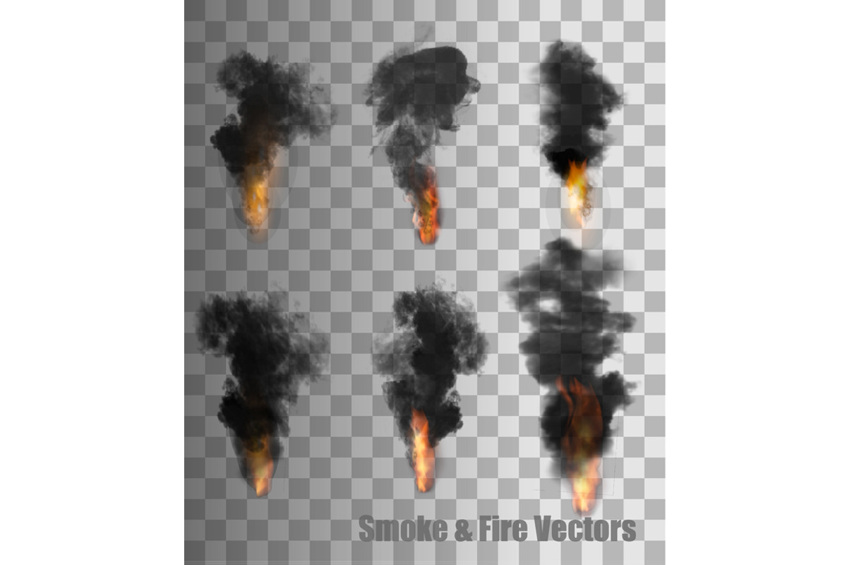 Smoke And Fire Vectors, a Texture Illustration by ecco