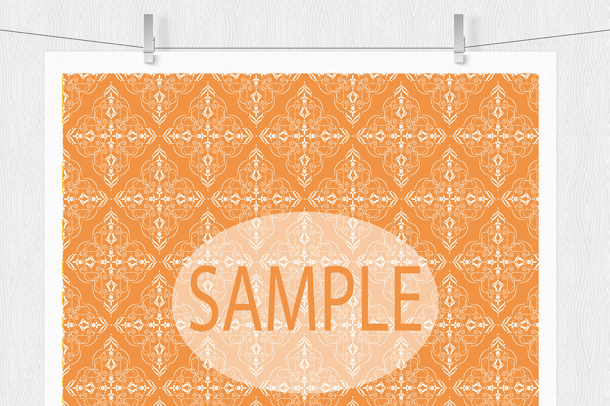 Orange Digital Paper, a Pattern Graphic by Leska's Digitals