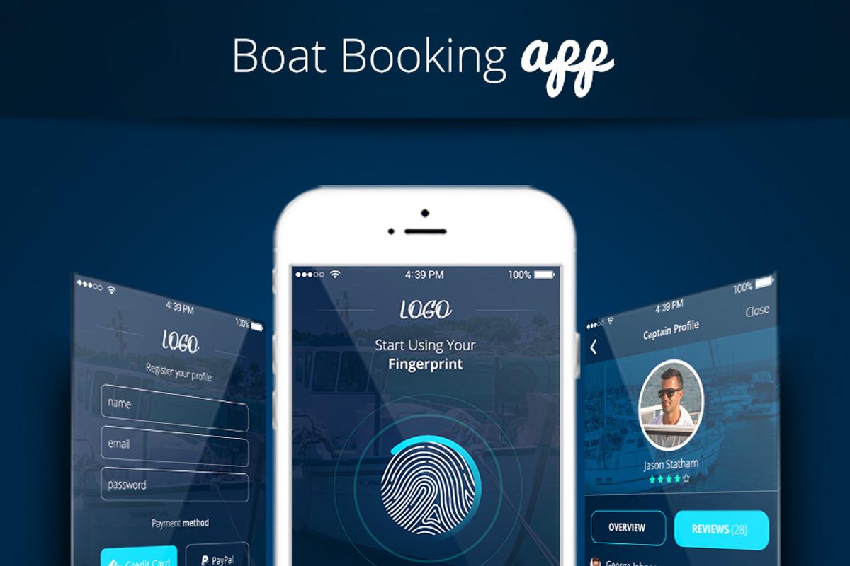Boat Booking App iOS Template, a Templates & Theme by bugdann