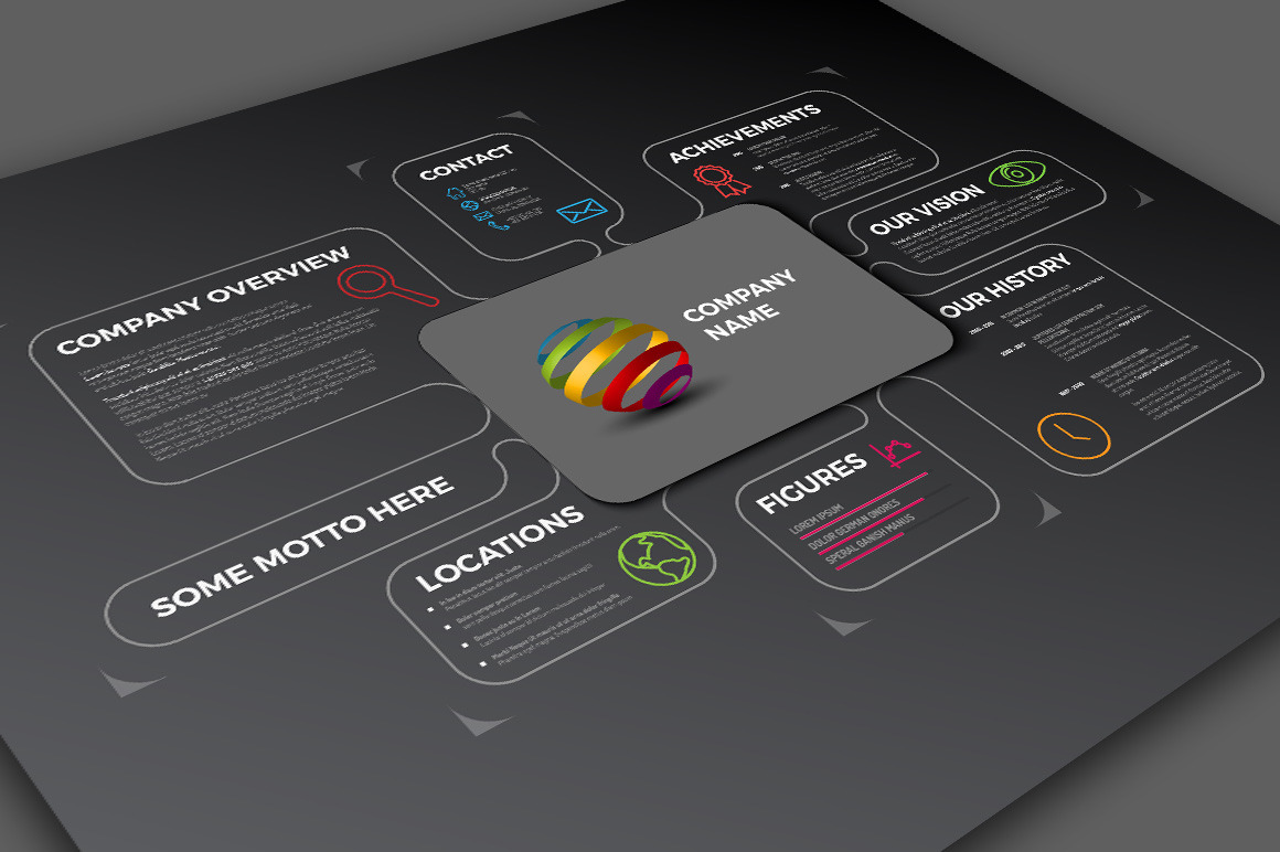 Dark Company Profile Template, a Presentation Template by Orson