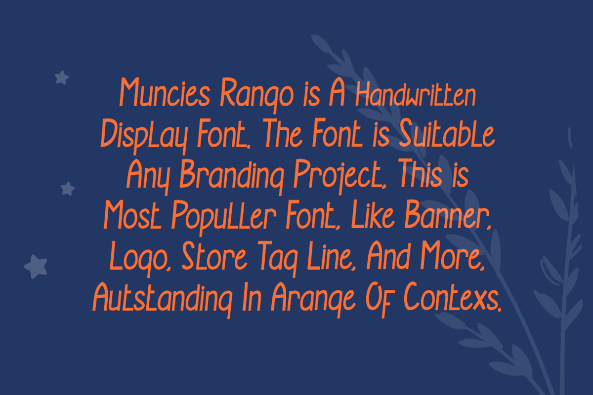 Muncies Rango Font, a Handwritten Font by QR Design Studio