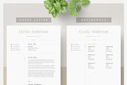 Modern 2 Page Resume Template, a Resume Template by DemeDesign ...