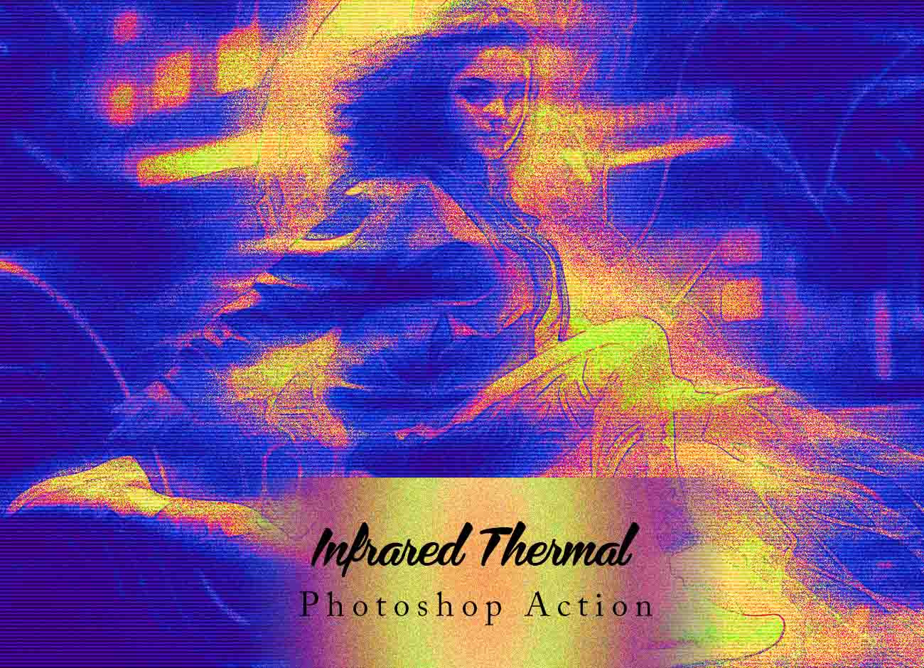 Infrared Thermal Photoshop Action, an Action Add-On by Studio Retouch