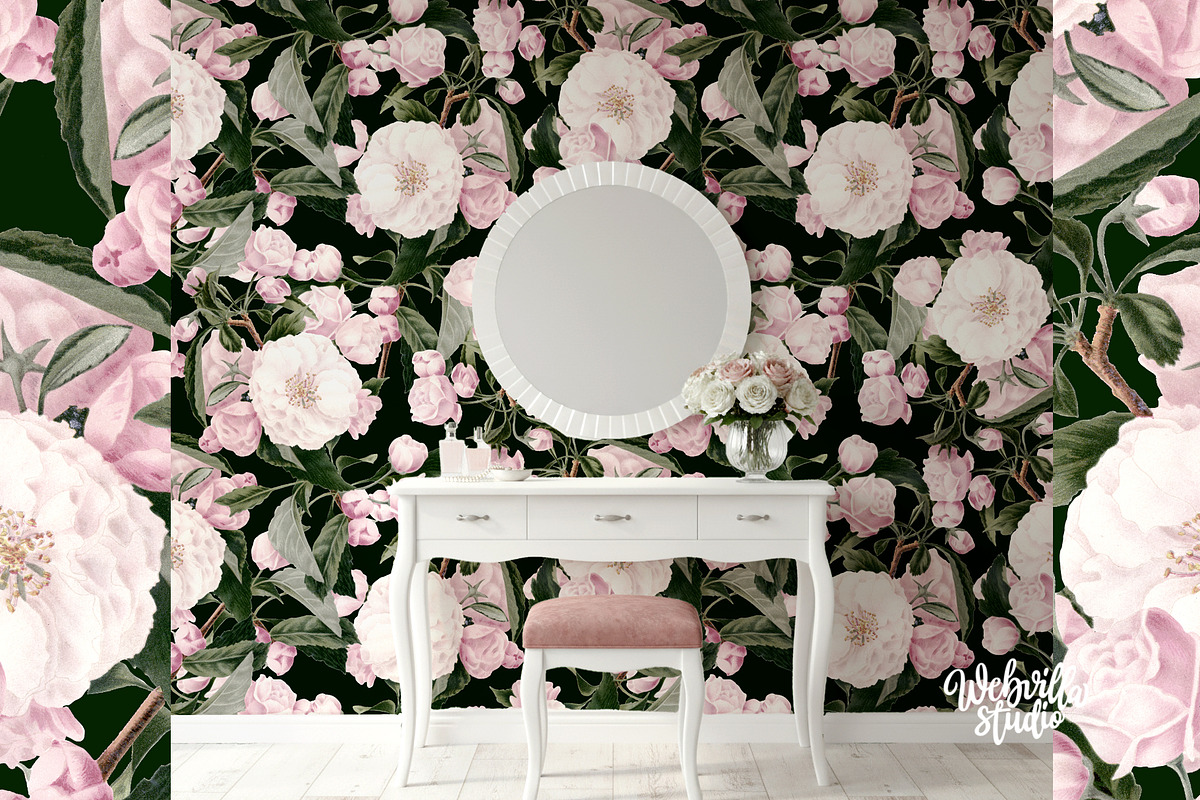 Springtime Bloom Wallpaper, a Wallpaper Graphic by Webvilla Studio