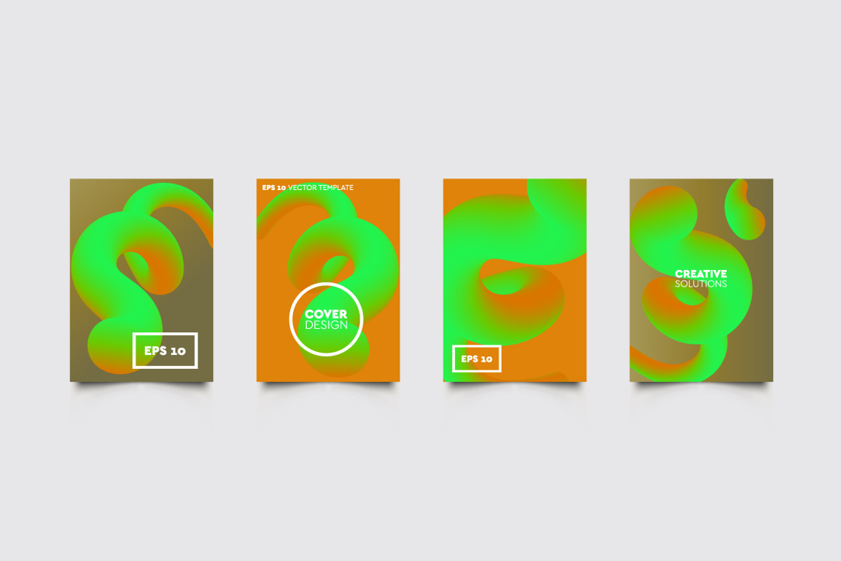 Vector 3D Cover Designs #55, a Brochure Template by relineo.vectors