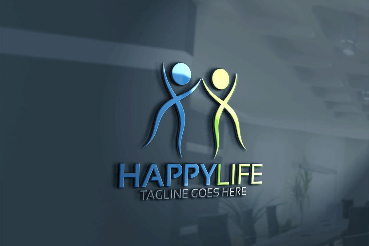 Happy Life Logo, a Branding & Logo Template by Josuf Media | Creative ...